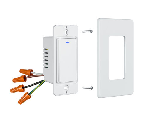 Voice APP 39mm 10A 600W Wifi Controlled Light Switch