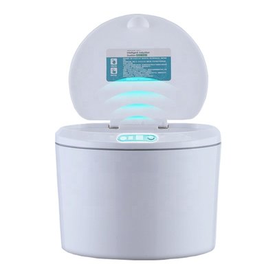White Round Mini 3L 18cm Induction Trash Can