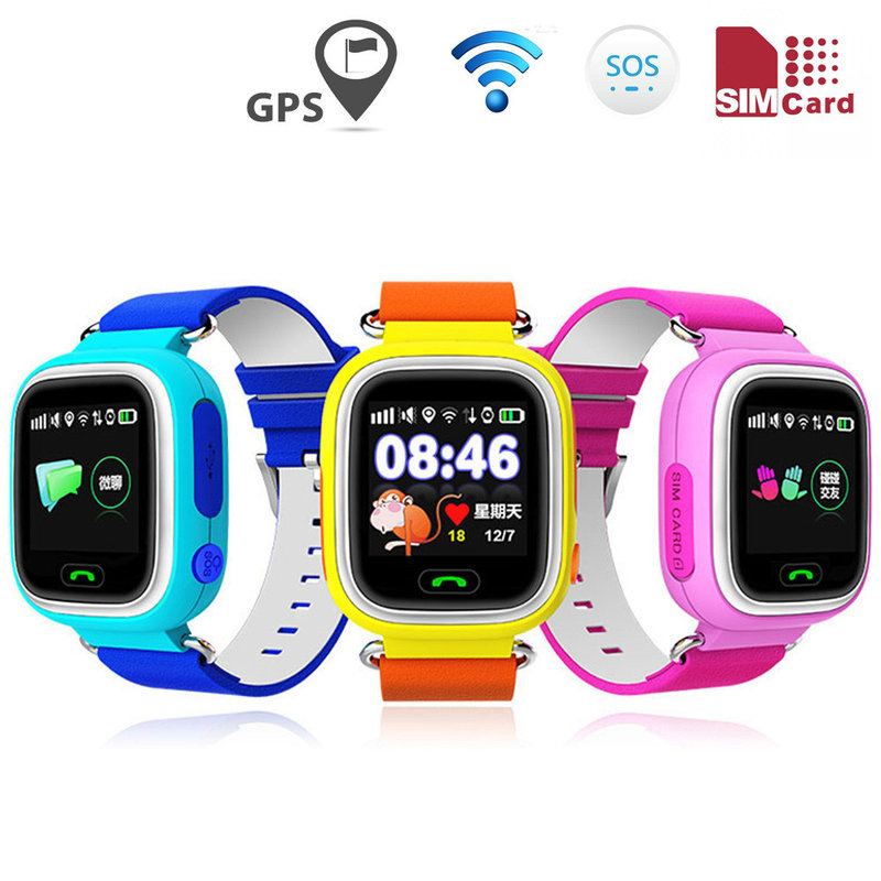 LBS WIFI Kids Smart GPS Watch , Wrist Watch GPS Tracking Device TFT Display
