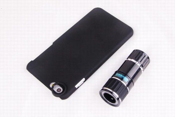 Black Mobile Telescope Lens For IPhone 6 / 12X Optical Zoom Lens For Smartphone