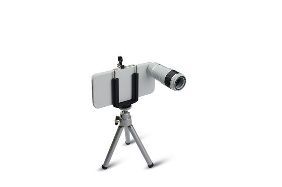 White ABS 12x Cell Phone Telescope For Iphone 4 / 4S / 5 / 5C / 6 / 6 Plus