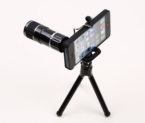 Black and white Smartphone Telephoto Lens , Angle View 70 Degree