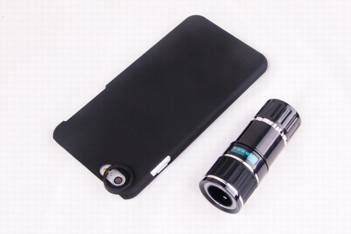 Black Mobile Telescope Lens For IPhone 6 / 12X Optical Zoom Lens For Smartphone