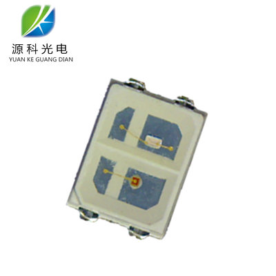 Bi Color SMD 2835 LED Chip Dual Chips Pin Polarity 120 Degree Viewing Angle