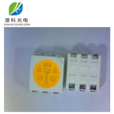 PLCC - 6 Epileds Chip Led Type Smd 5050 , 620 - 630 Nm Led Bulb Spare Parts