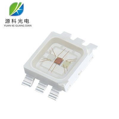 5074 6 Pin Rgb Led , Epileds Epistar Led Chip 120 Degree Viewing Angle