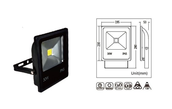 Classical Bright Outdoor Led Floodlight 30 Watt High Efficiency supplier