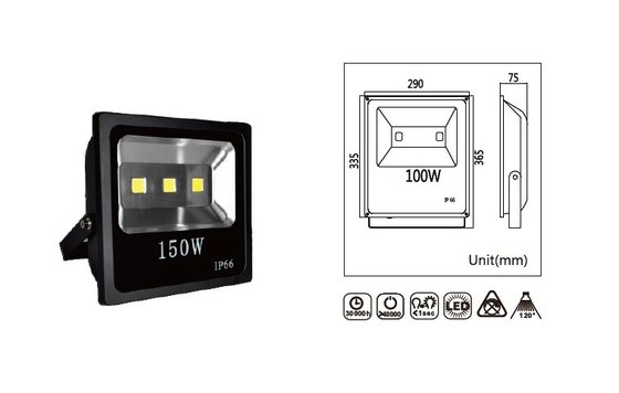 Ra70 Outdoor Led Floodlight Warm White / Led Outside Flood Lights 150w supplier