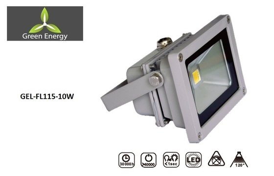 Classical IP65 10W Led Security Floodlight 120D Beam Angle Aluminum PC supplier