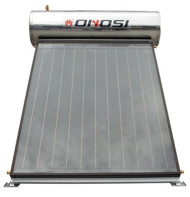 Compact bathroom cooper coil solar water heater