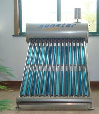 pressurized copper coil inserted solar hot water heater