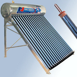 Heat pipe pressurized solar water heater for home appliance
