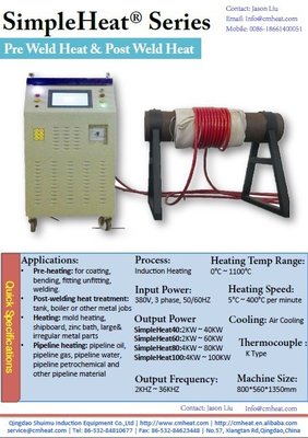 induction heating machine for weld preheating, PWHT &amp; Stress relieving
