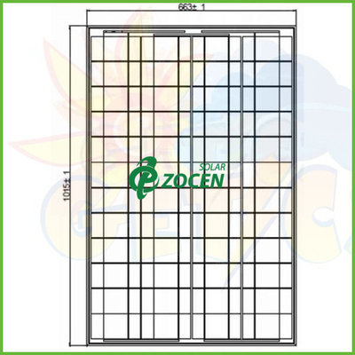 Small Power PV Custom Solar Panels 60w With 3.2mm Temperature Glass