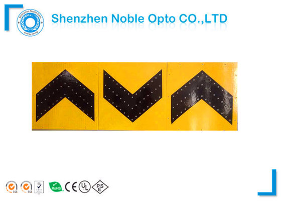 Custom solar yellow traffic sign arrow waterproof 10W / 12v 11Ah / 12v