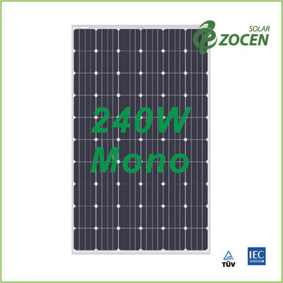 CHUBB Insured 240W Monocrystalline Solar PV Panels , Silver Aluminum Frame