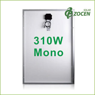 Single Crystalline Solar Panel , 310W Anti Reflective Glass Laminated
