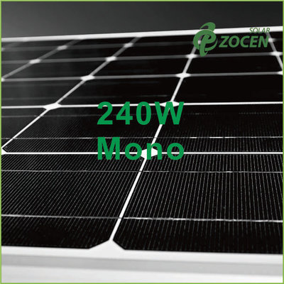 240W 27V Monocrystalline Solar Panels , 0 - 3% Positive Tolerance