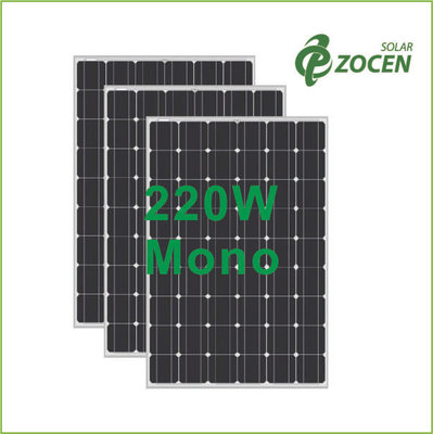 Class II Safety 220W Monocrystalline Solar Panels for Solar Power System
