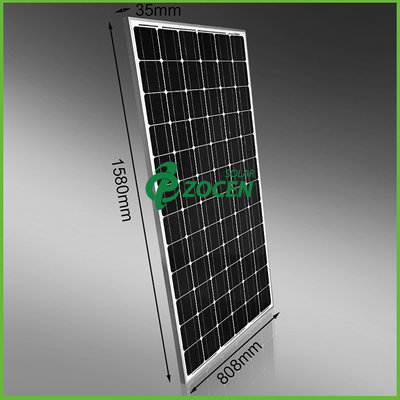 Deep Blue Anodized Aluminum Frame Monocrystalline Solar Panels 185Watt