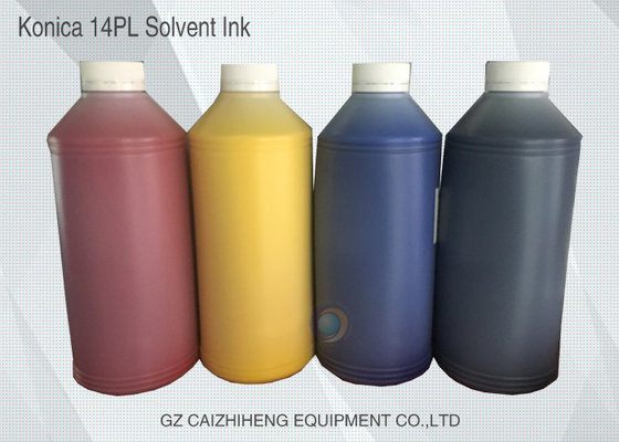 Konica 14PL Yellow Solvent Printer Ink Dynamic Fast Drying High Efficiency