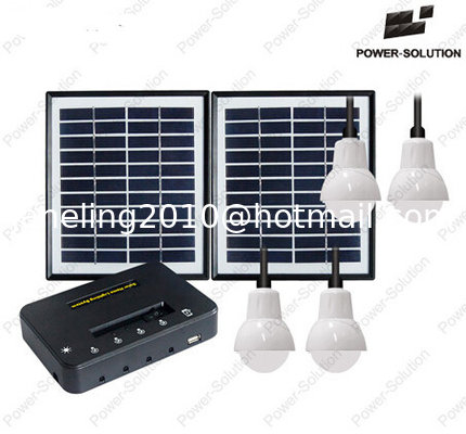 Portable Solar System with 3 Lamps and Mobile Phone Charging