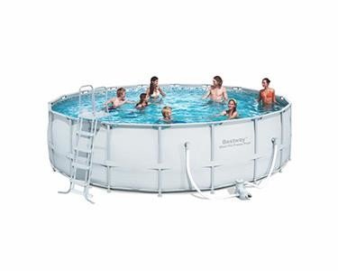 family swimming pool and irrigation water tank