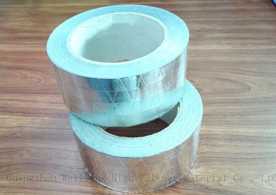Silver One Side Adhesive Soundproof Fiberglass Tape 10m Length Heat Insulating