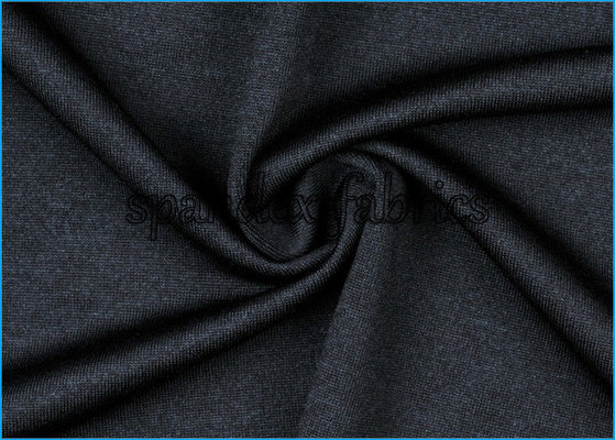 Black 91% Polyester 9% Spandex Sweater Knit Fabric Sports Space Dyed