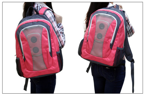 Double shoulder waterproof speaker bag Nylon with mp3 / bluetooth CF-01