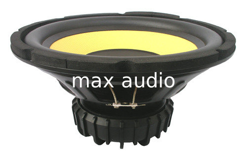 Yellow PP Cone 12 Inch  Auto Audio Speakers Heavy - Duty Metal Frame