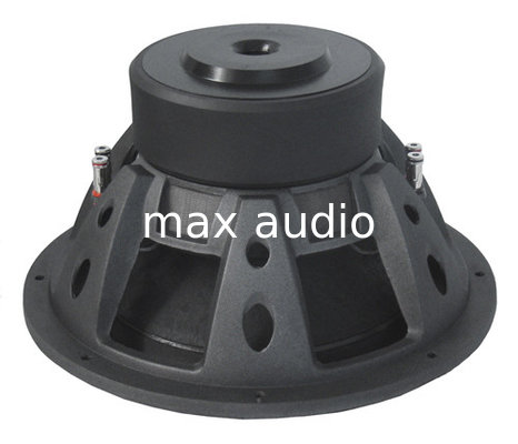 Non - Pressed Paper Cone Auto Audio Speakers With Black Aluminum Frame 12''