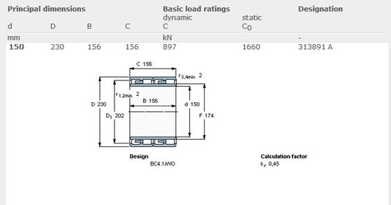 Four Row Cylindrical Roller Bearing 313891 Chrome Steel With High Precision