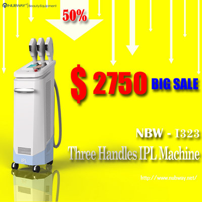 big promotion three handles IPL beauty shr for wrinkles and acne hair removal