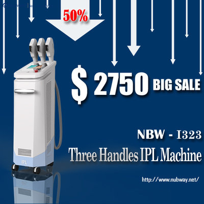 50% discount three handles high power ipl hair removal beauty equipment for unwanted hair