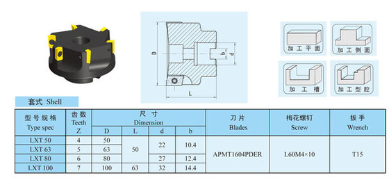 APMT1604 High Helix End Milling Holder Sheath Mode from 50mm to 100mm
