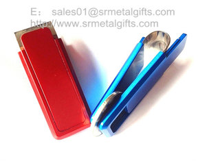 China Innovative stainless steel sliding money clip paper money clip supplier