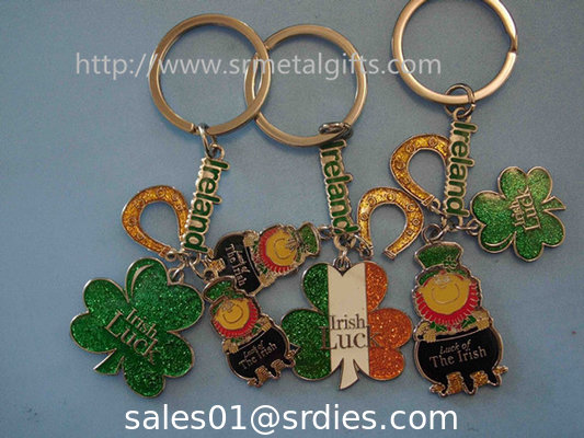 Wholesale custom enamel glittering drop charms keychain, epoxy glitter pendants key chain, supplier