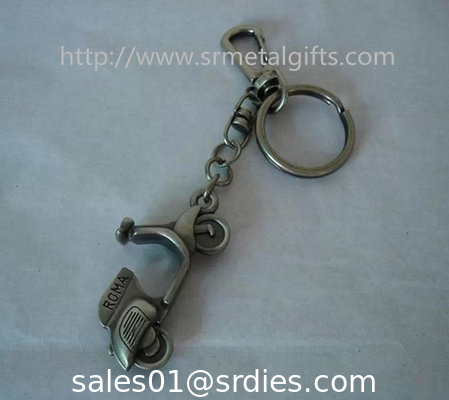 Custom wholesale metal compass holder keychains, metal charm pendant compass keyrings, supplier