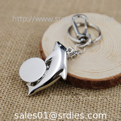 Deluxe silver metal compass keychain, metal fish design hiking compass keyring, supplier