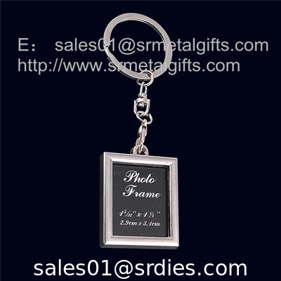 Rectangle shape metal photo frame key ring for cheap, supplier