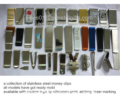 Stainless steel money wallet clips, polish steel money clips wholesaler supplier