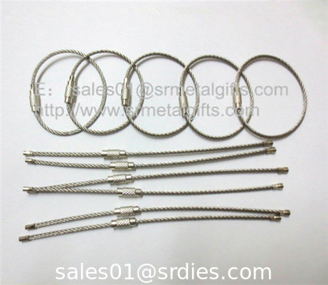 Personalized stainless wire cable loop with screw nut fastener supplier