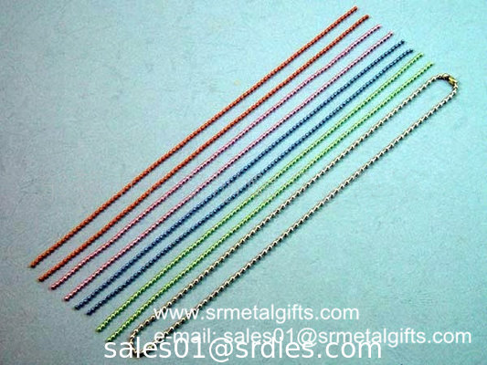 sell diy steel bead chain with coupling cut to customized length supplier