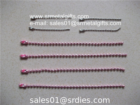 Colourful anodization steel bead chain lanyard with coupling supplier supplier
