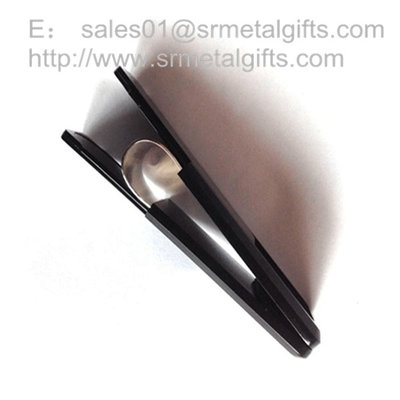 Fashion designer steel pocket money clip paper note clip supplier