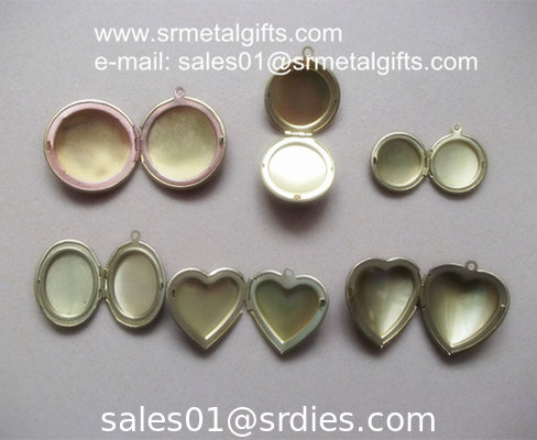 Solid Brass Strawberry Photo Locket Pendant, Copper box locket charm supplier