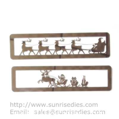 High Polished Mirror Effect Stainless Steel Christmas Bookmarks For Sale supplier