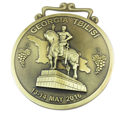 Antique gold plated metal boating club medals manufacturer from China supplier