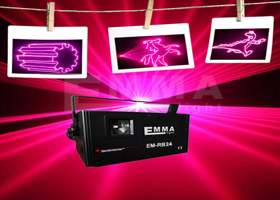 2W  Sound Active Pink Laser Lights Rotating Zooming For Advertisements